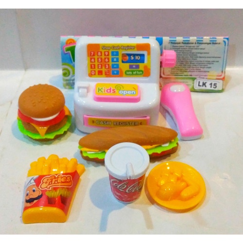 Jual MAINAN ANAK MINI CASH REGISTER KASIR KASIRAN SET LENGKAP UKURAN ...