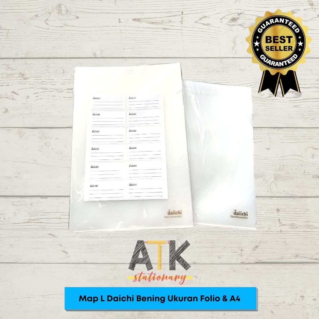 Map L ( Clear Sleeve) Daichi Ukuran Folio/A4 atk | Shopee Indonesia