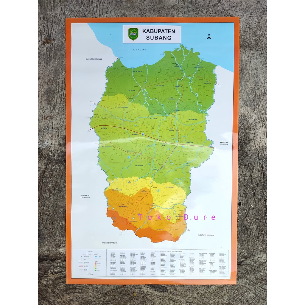 Jual Poster Peta Kabupaten Subang | Shopee Indonesia