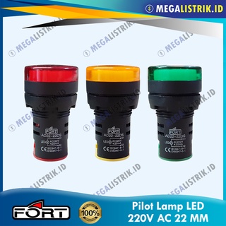 Jual FORT PILOT LAMP LED 22MM 220V AC / LAMPU KONTROL PANEL LED 22 MM ...