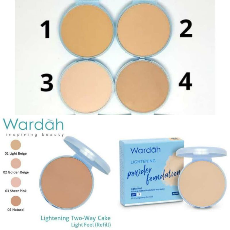 Jual bedak wardah/wardah powder foundation/bedak padat wardah | Shopee Indonesia