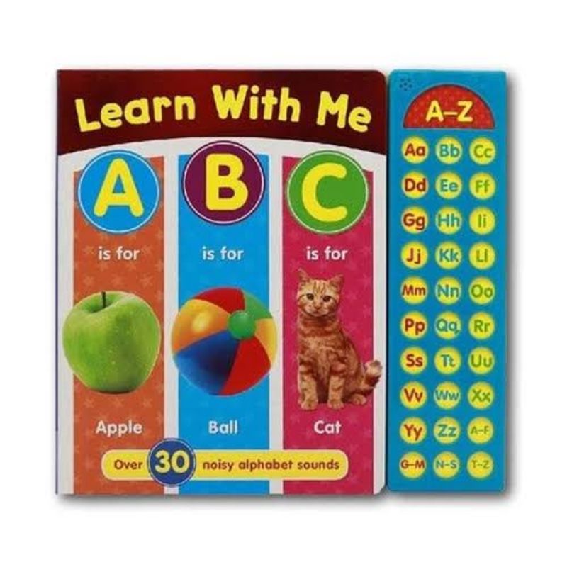 Jual Learn with Me ABC Sound Book with over 30 noisy alphabet sounds ...