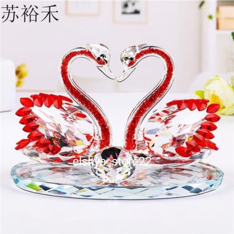 Jual BEST SELLER REAL PIC HIASAN MEJA KRISTAL IMPORT BENTUNG ANGSA ...