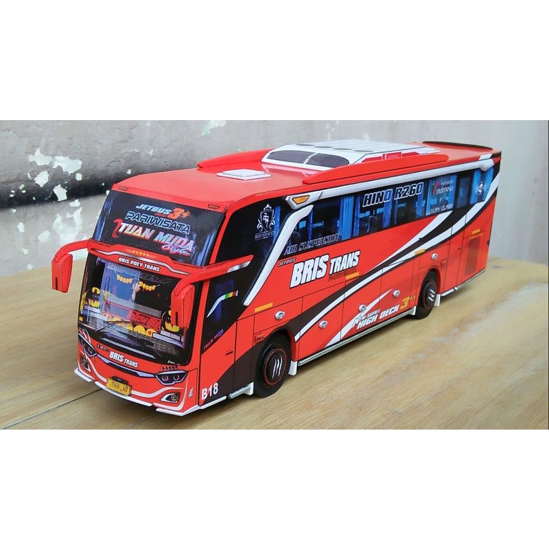 Jual MINIATUR BUS BRIS TRANS TUAN MUDA TERBARU SKALA 50 JETBUS 3 SHD ...