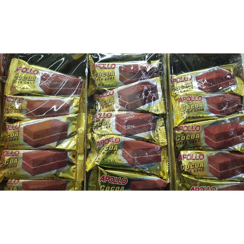 Jual Snack Import Apollo cocoa layer cake coklat berlapis isi 24pc ...