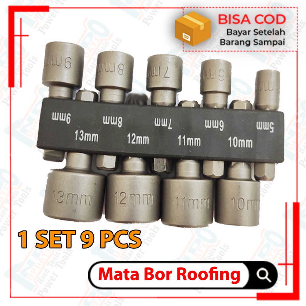 Jual Obeng Sock Roofing Mata Bor Sock Baut Baja Ringan Magnetic Nut ...