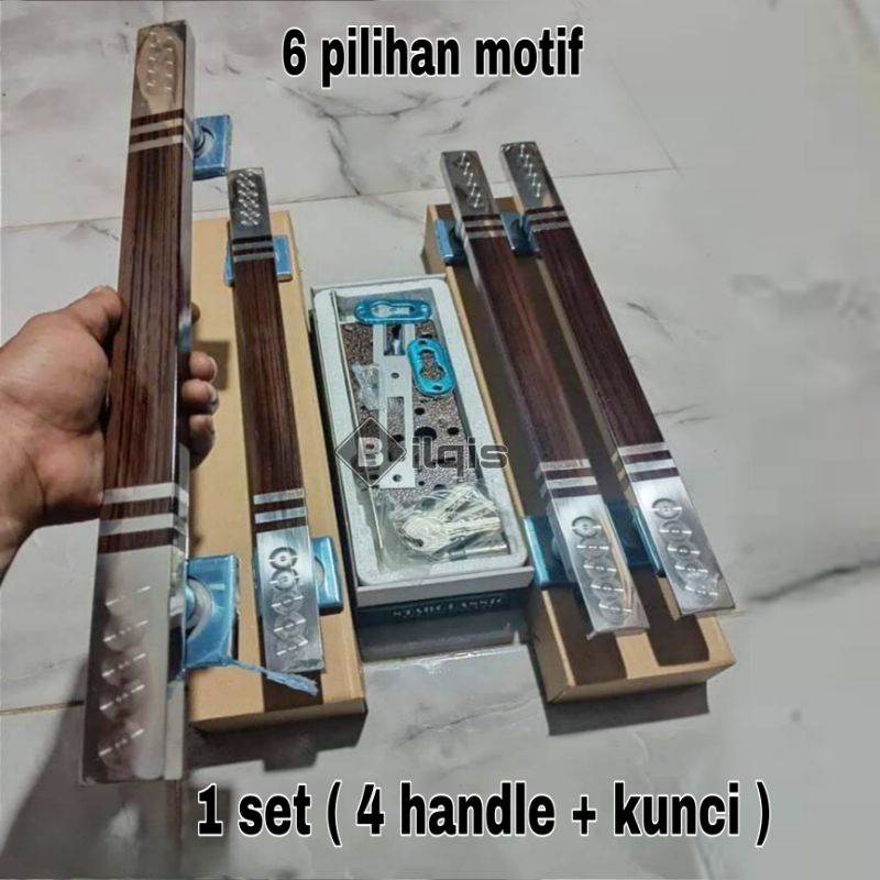 Jual fullset 1 Paket Handle pintu rumah 45cm 60cm body kunci pelor ...