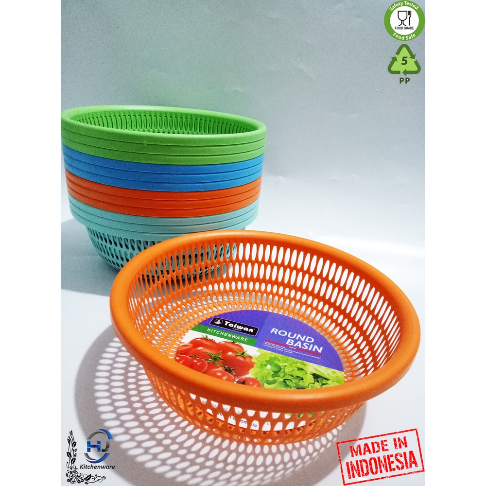 Jual Baskom Jaring Plastik Besar 24 CM / Taiwan Round Basin TG001S ...