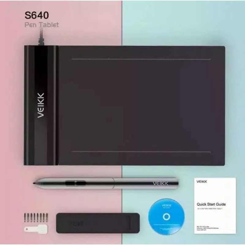 Jual VEIKK S640 Digital Graphic Drawing Pen Tablet Gambar dan OSU 8192 ...