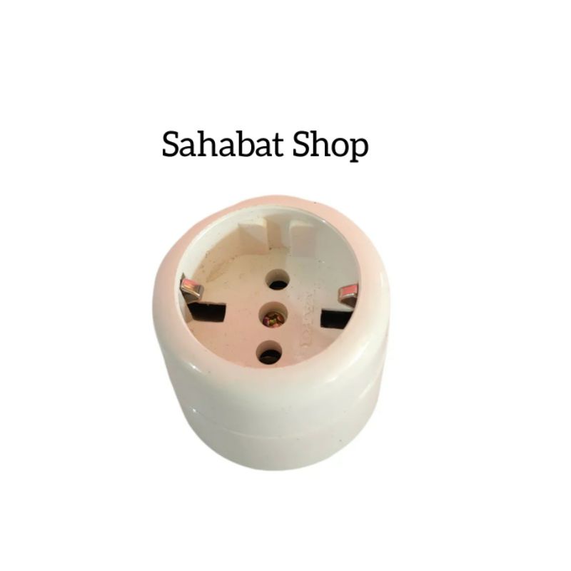 Jual STOPKONTAK OB NEMPEL / STOP KONTAK OUTBOW 1LUBANG MODEL BULAT ...