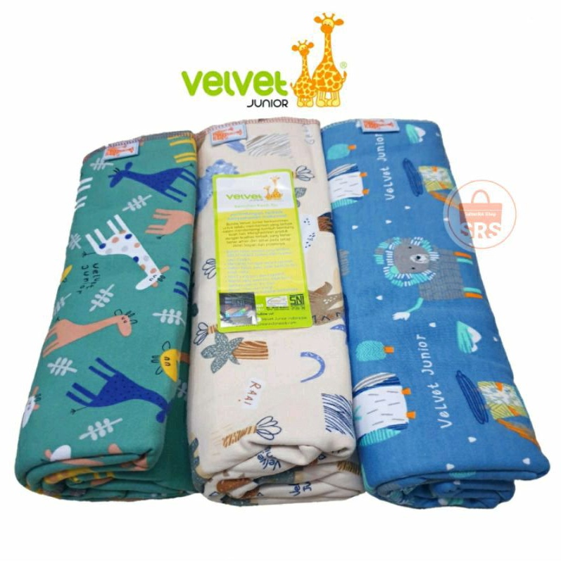 Jual (3 Pcs) Bedong Velvet Junior 110x90cm / Swaddle Pod SNI Bedong ...