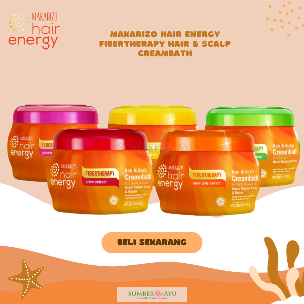 Jual Makarizo Hair Energy Fibertherapy Hair & Scalp Creambath | Shopee ...