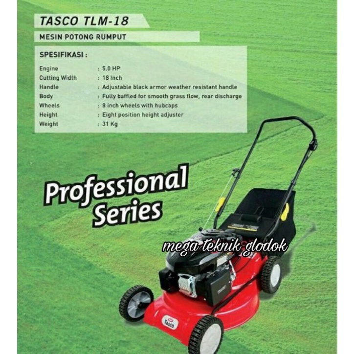 Jual mesin potong rumput dorong lawn mower tasco tlm 18 | Shopee Indonesia