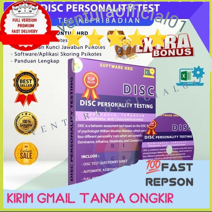 Jual Gergaransi Software Psikotes DISC TEST - For HRD - Dokumen (Email ...