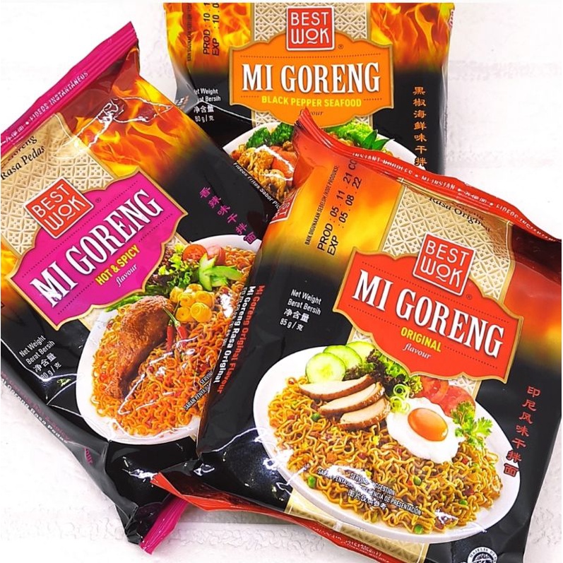 Jual BEST WOK Mie Goreng 85g - Mie Instant Goreng Indonesia|Shopee Indonesia