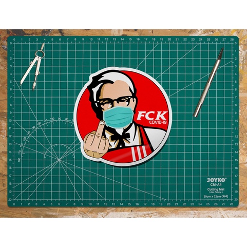Jual Stiker Vinyl KFC-FCK-Sticker Motor Tumbler Laptop | Shopee Indonesia