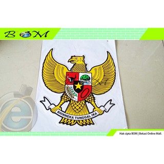Jual stiker sticker gambar lambang negara burung garuda besar kuning ...