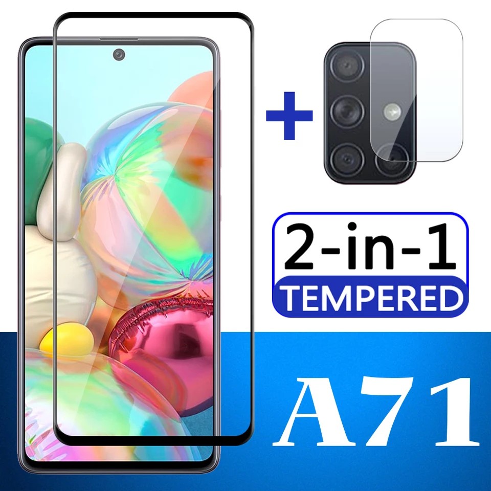 Jual Tempered Glass Full Layar Samsung A71 ( 6,7 inch ) + Anti Gores ...