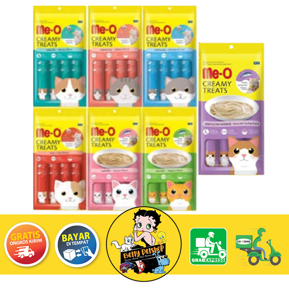 Jual ME-O / MEO CREAMY TREATS FLAVOR SNACK KUCING 60GR | Shopee Indonesia