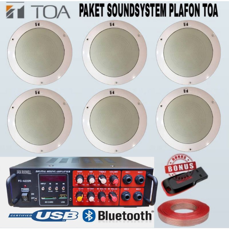 Jual Paket Speaker Indoor speaker ceiling toa isi 6 unit untuk plafon ...