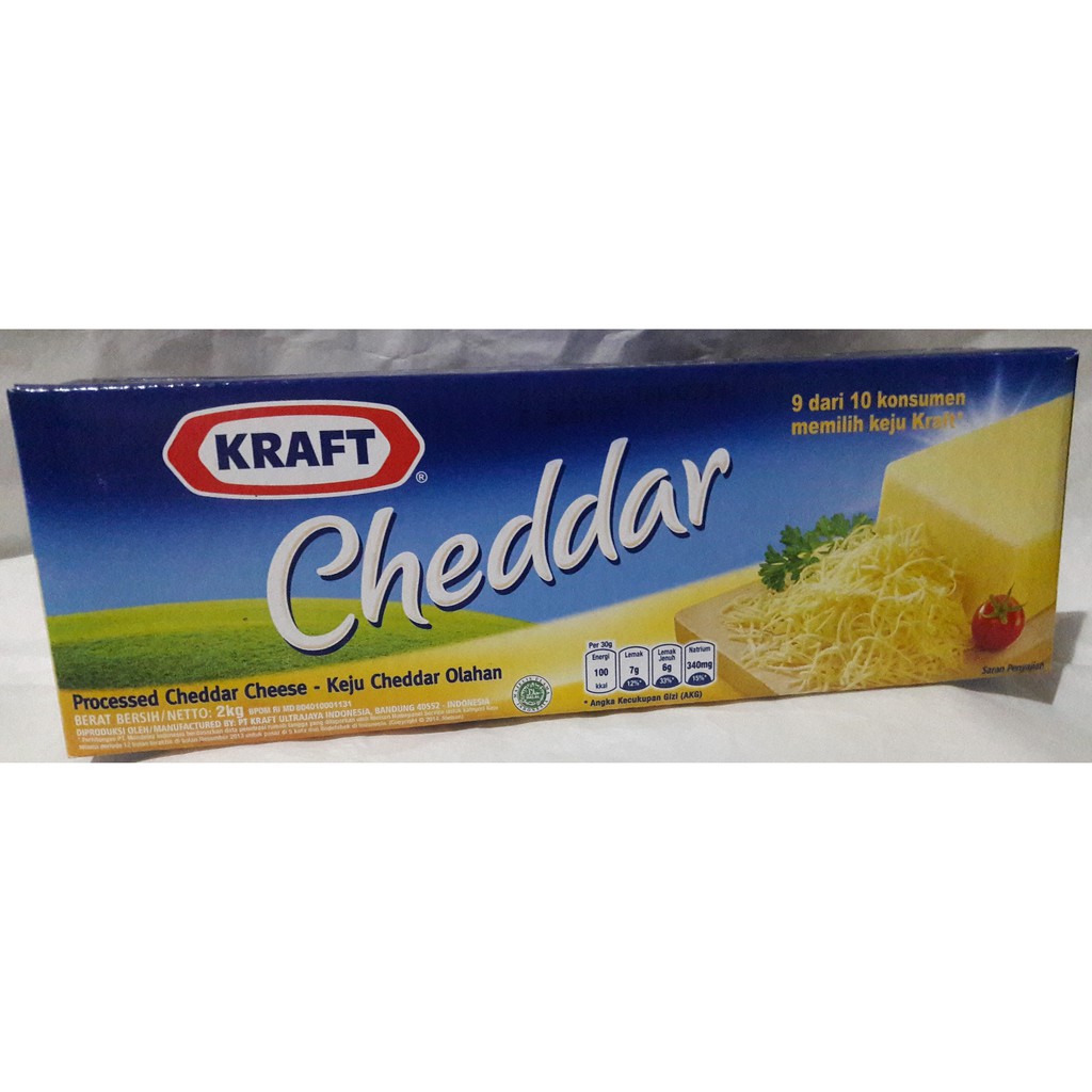 Jual Kraft Cheddar 2kg | Keju Kraft 2kg | Keju Cheddar 2 kg | Shopee ...