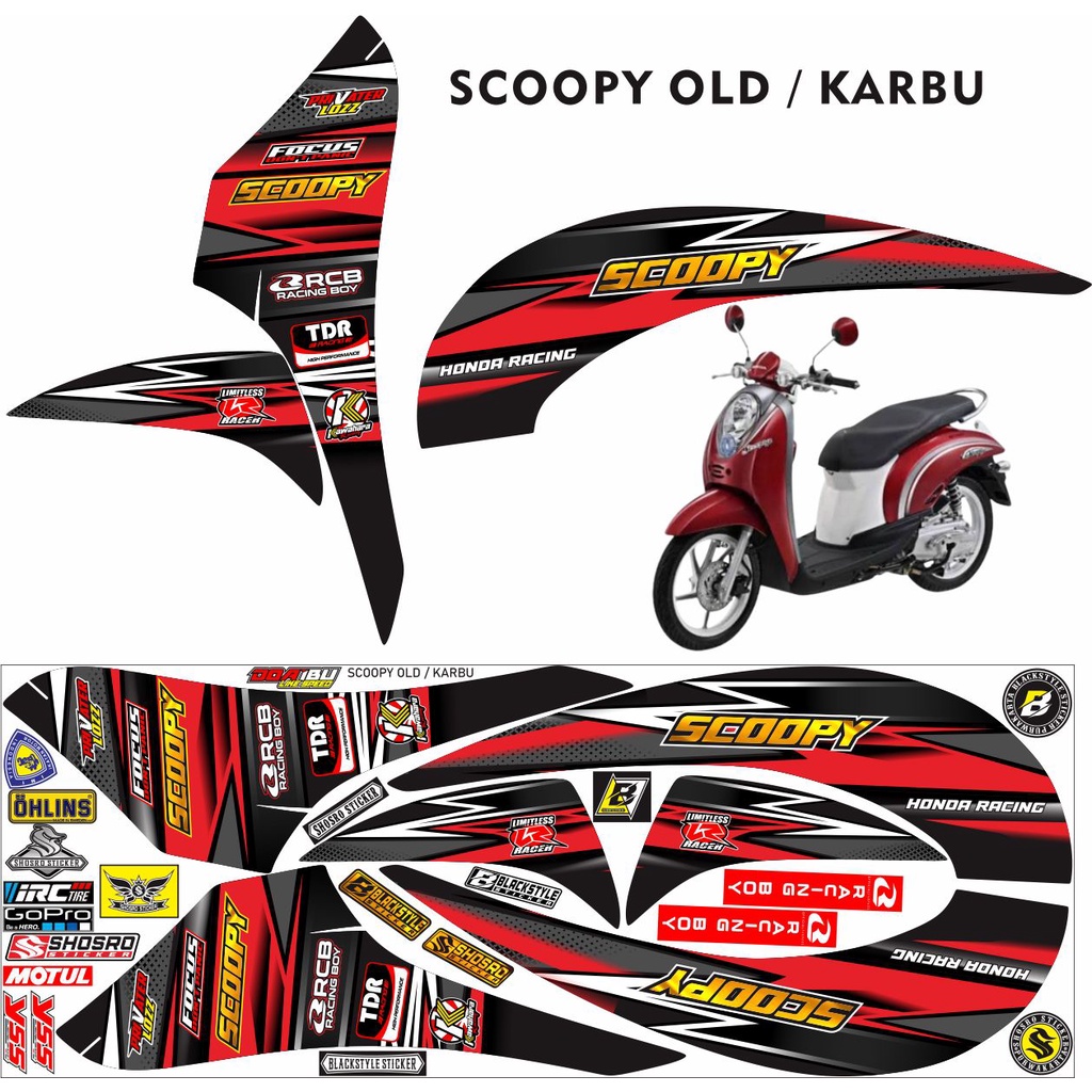 Jual STICKER MOTOR HONDA SCOOPY OLD / STRIPING SCOOPY LAMA VARIASI ...
