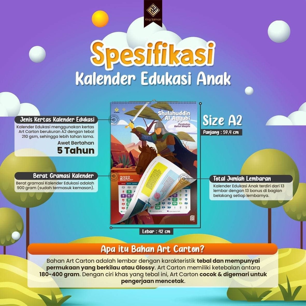 Jual Kalender Dinding Kalender Edukasi Anak Tahun 2022 Dijamin ORIGINAL ...