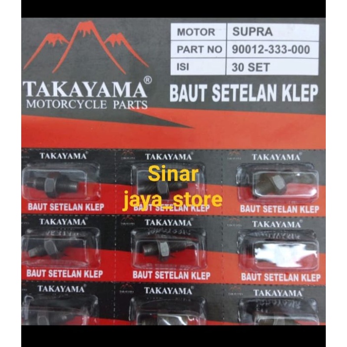 Jual Baut Stelan Klep Supra Smash Jupiter Grand Takayama Harga 30pcs ... Jual Baut Stelan Klep Supra Smash Jupiter Grand Takayama Harga 30pcs ...