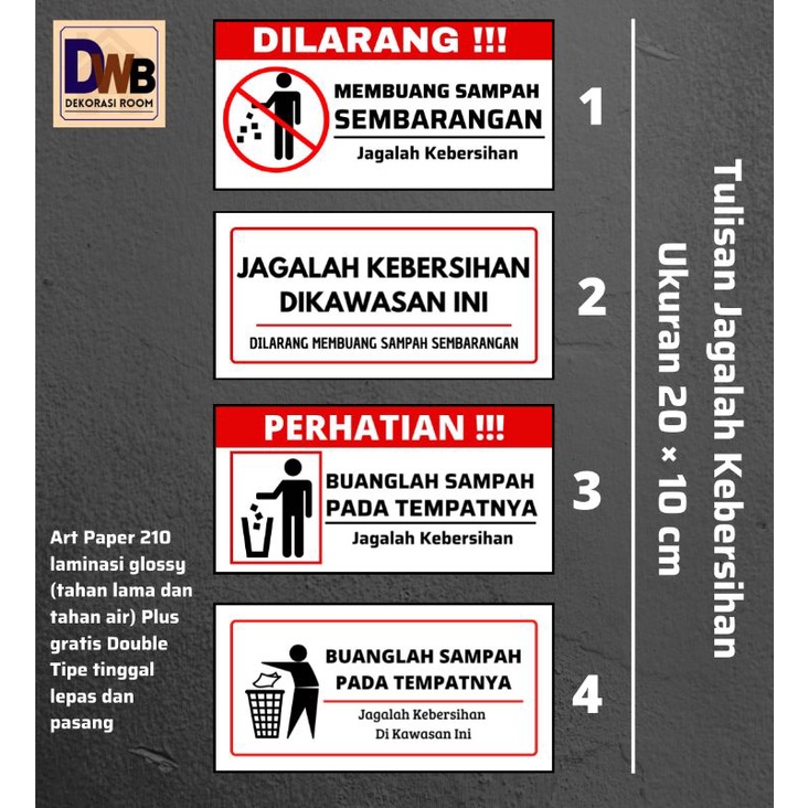 Jual TULISAN DILARANG MEMBUANG SAMPAH SEMBARANG | JAGALAH KEBERSIHAN ... Jual TULISAN DILARANG MEMBUANG SAMPAH SEMBARANG | JAGALAH KEBERSIHAN ...