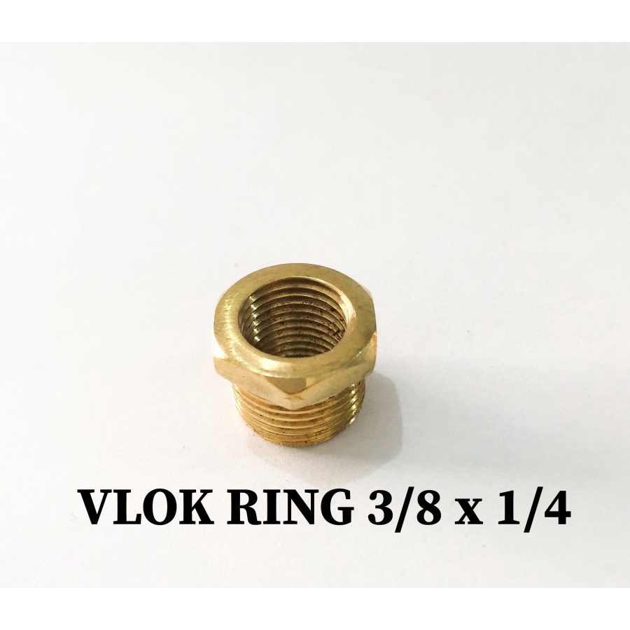 Jual Vlok Ring 3/8" x 1/4" KUNINGAN BRASS Verlop Ring | Shopee Indonesia