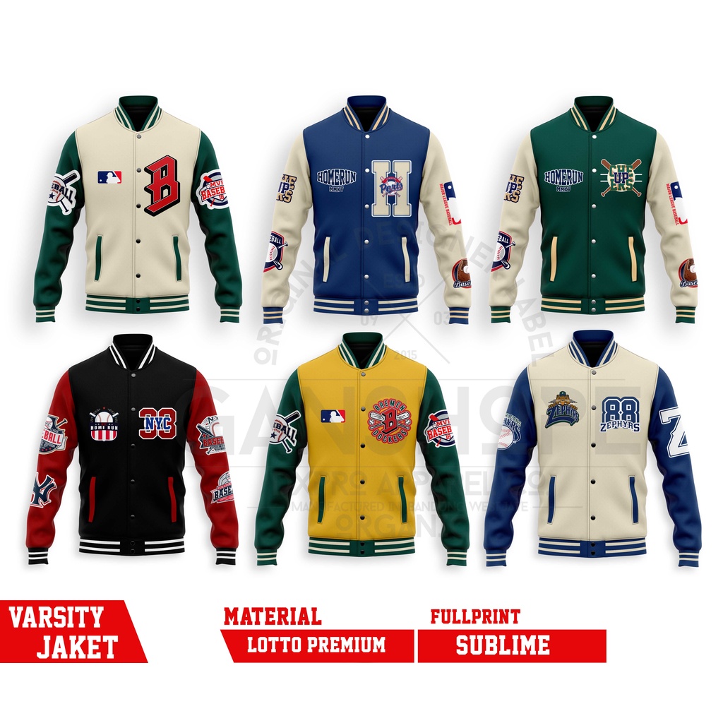 Jual VARSITY JAKET BASEBALL / BASKETBALL SERIES MLB & NBA ALLSTAR ...