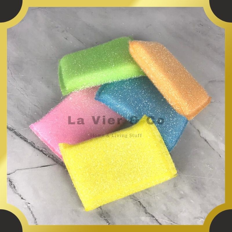 Jual Spons Cuci Piring Murah / Busa / Sponge Warna Warni Super Sponge ...