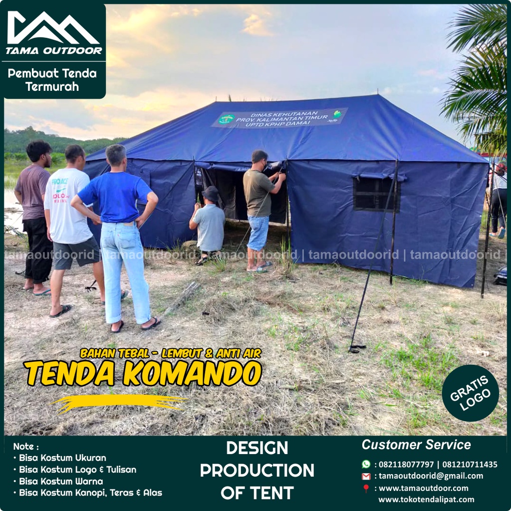 Jual Tenda Komando Ukuran 4M x 6M | Camp Perkemahan Regu | Shopee Indonesia