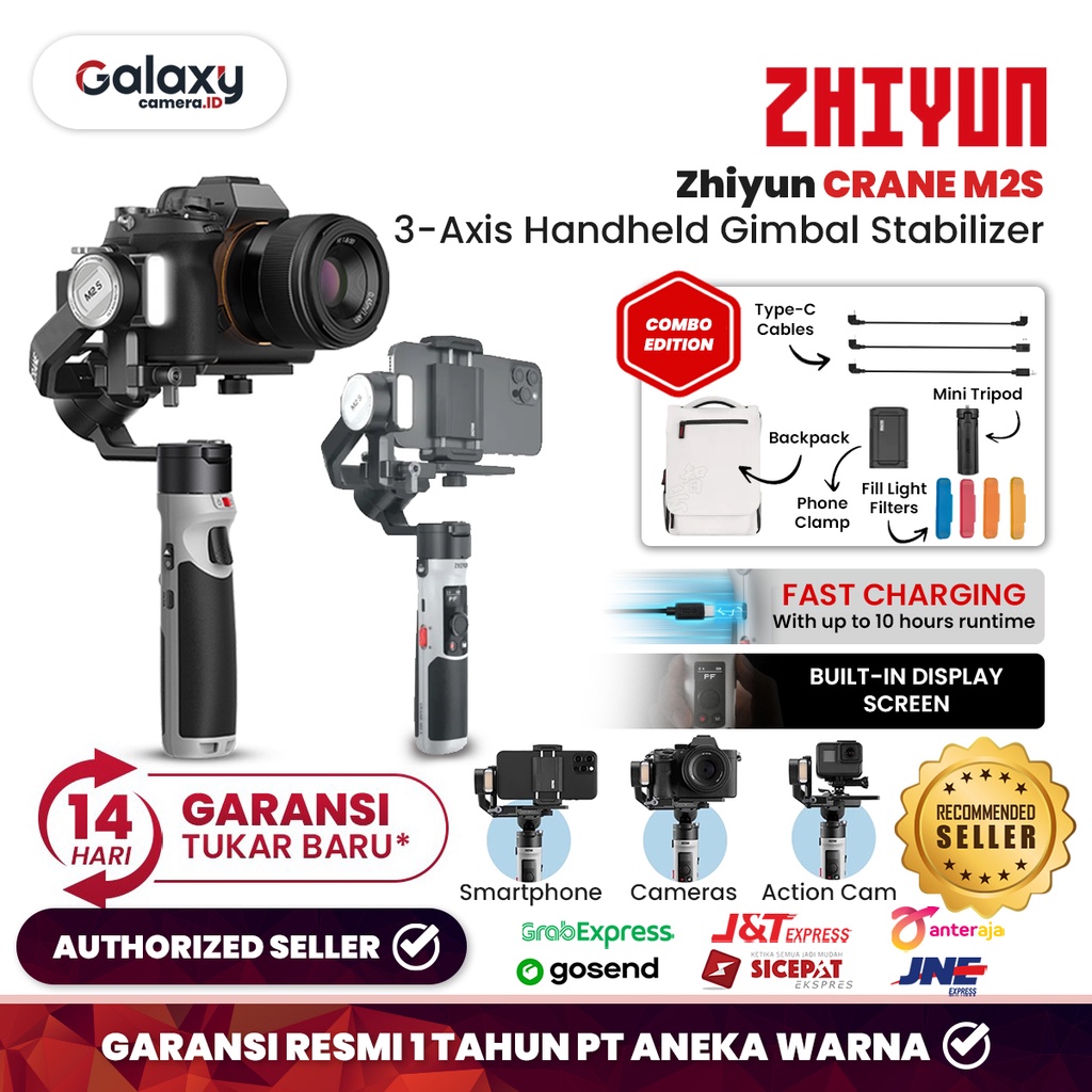 Jual Zhiyun Crane M2S 3-Axis Handheld Gimbal Stabilizer - Combo Edition ...