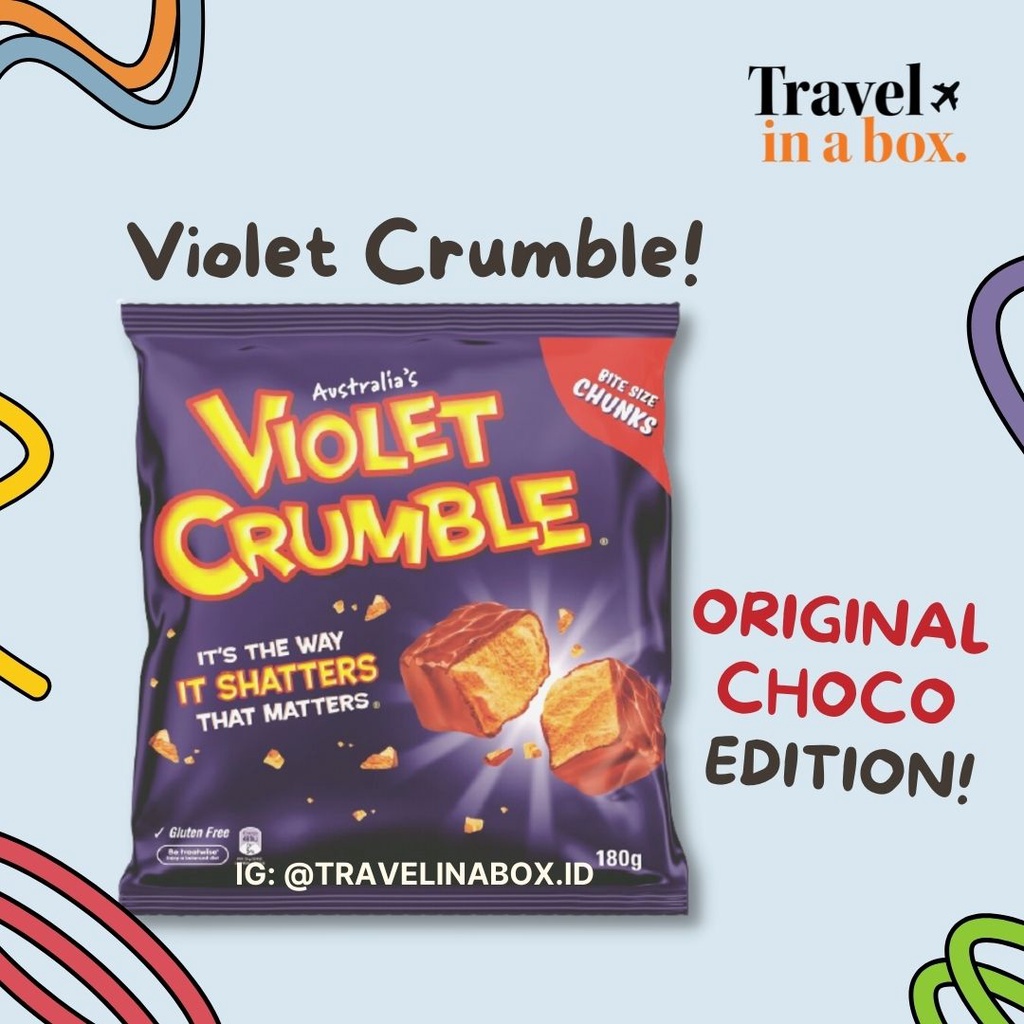 Jual Violet Crumble Candy Honeycomb Milk Chocolate (Bite Size) - Snack ...