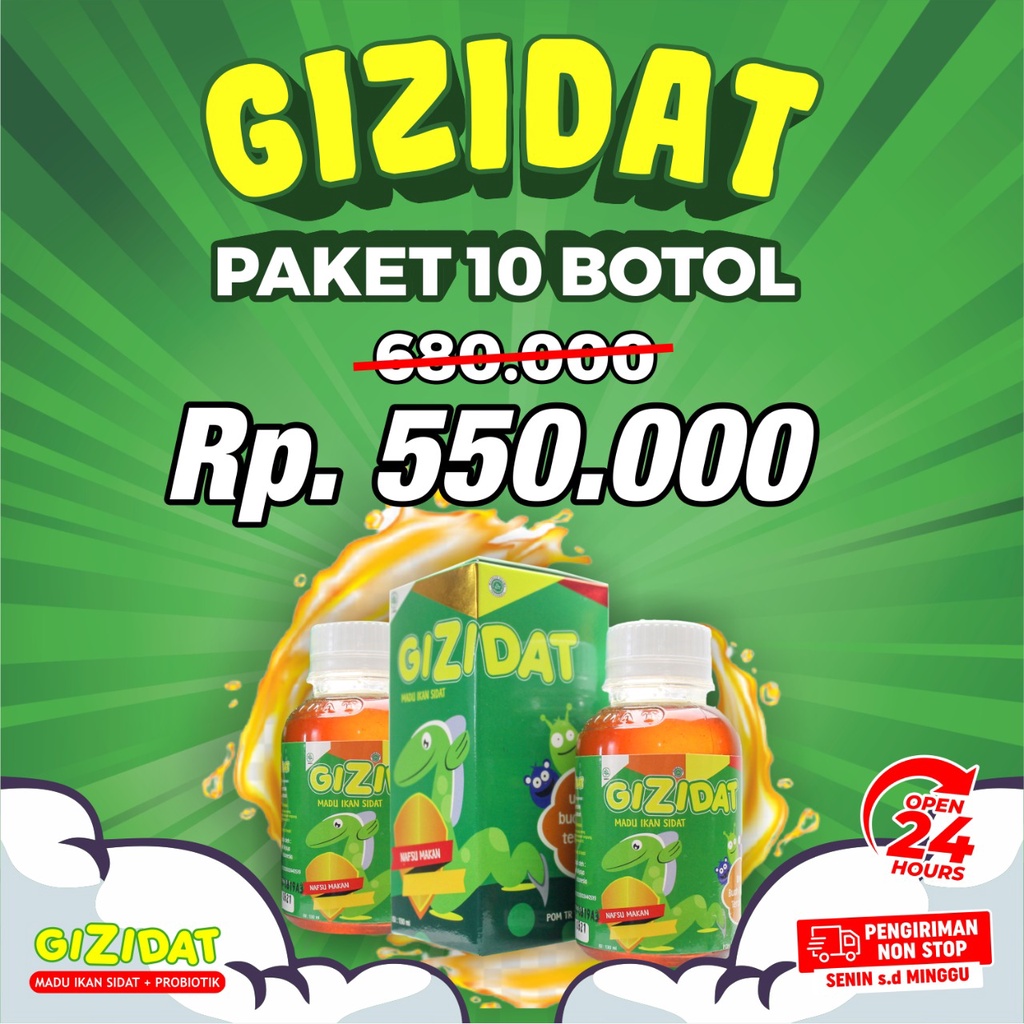 Jual Gizidat Asli Paket 10 Botol - Multivitamin Gijidat Penambah Nafsu ... Jual Gizidat Asli Paket 10 Botol - Multivitamin Gijidat Penambah Nafsu ...