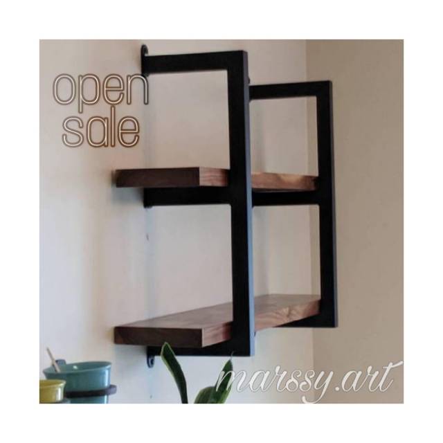 Jual Paling laris/ rak dinding besi hollow/ rak dinding kayu besi ...