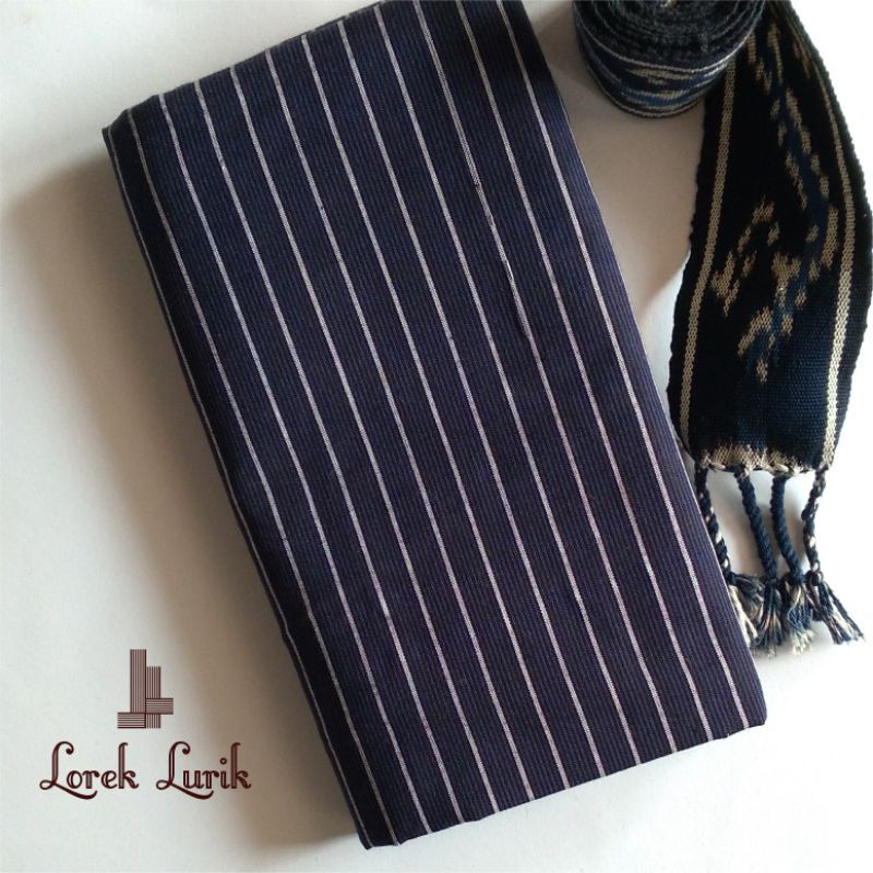 Jual Kain Tenun Lurik Biru Navy / Batik Lurik Biru Dongker | Shopee Indonesia