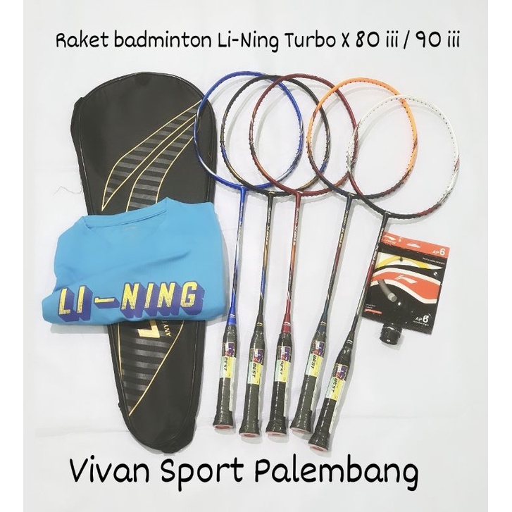 Jual PROMO !! Raket Badminton Li-Ning Turbo X80 gen iii / X90 gen iii ...
