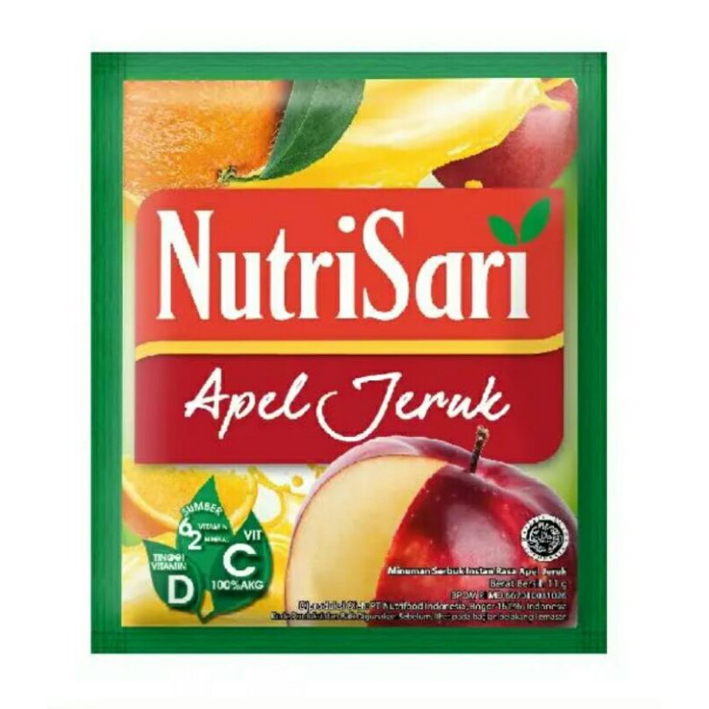 Jual Nutrisari apel jeruk, milky orange, es rujak jeruk bali 10 saset ...