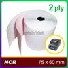 Jual KERTAS STRUK KASIR NCR 75 X 60 mm - 2PLY - RANGKAP 2 - NCR 2 PLY ...
