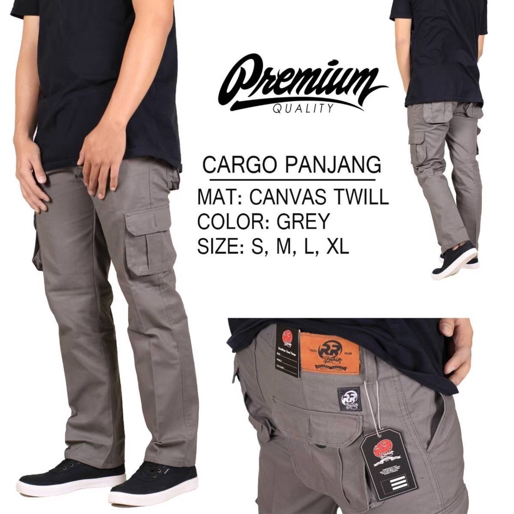 Jual Cargo Pants Pria / Celana Cargo Panjang Pria Denver Series Warna ...