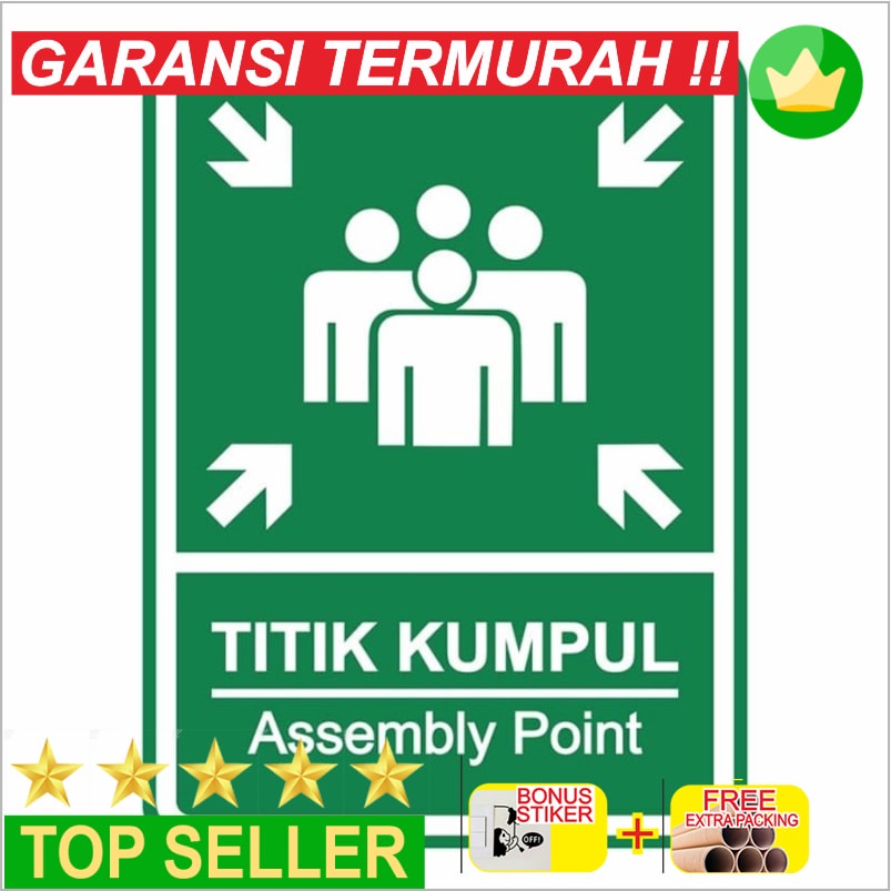 Jual Grosir Rambu Titik Kumpul 45cm x 60cm Plat Alumunium Keren ...