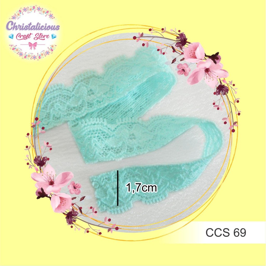 Jual Renda Broklat elastis lebar 1,7cm, Renda foe renda bahan lace yang ...