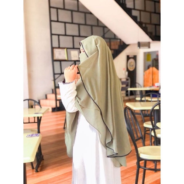 Jual set Tudung labuh+niqab buterfly/niqab bandana polos/niqab bandana ...