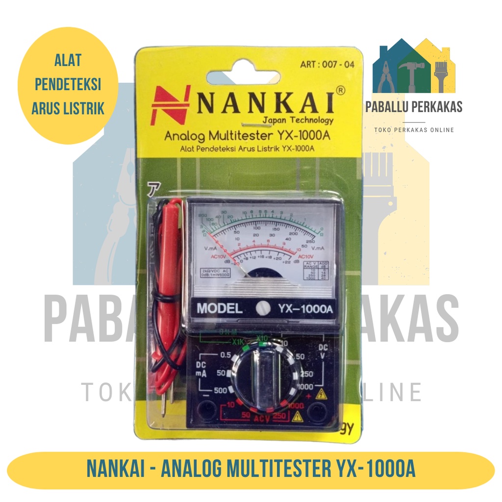 Jual NANKAI YX 1000A Multi tester analog cek kabe / Multitester ...