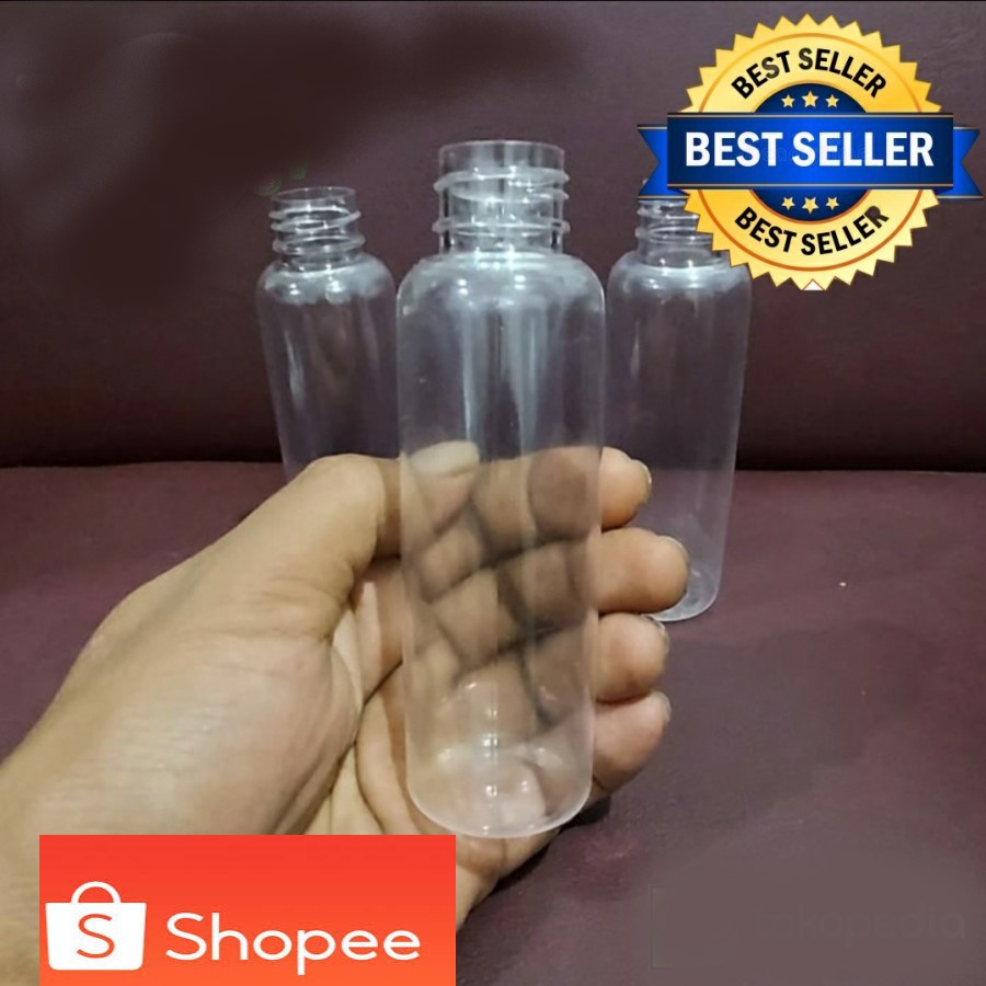 Jual Botol Pet BR Bening 100ml DN, Hanya Botolnya Saja, Neck 24mm ...