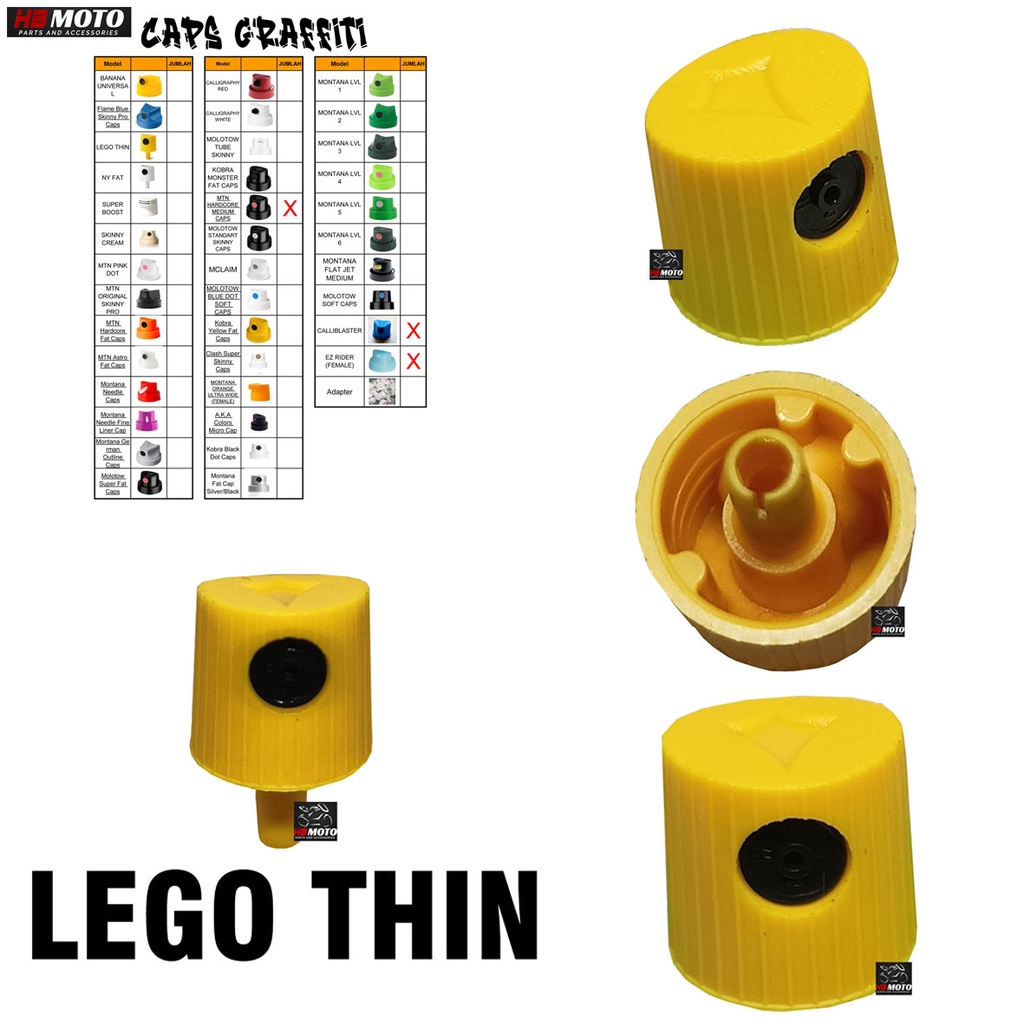 Jual Caps LEGO THIN Grafitti spray paints/LEGO THIN/Caps Grafitti/Caps Cat Semprot | Shopee ...