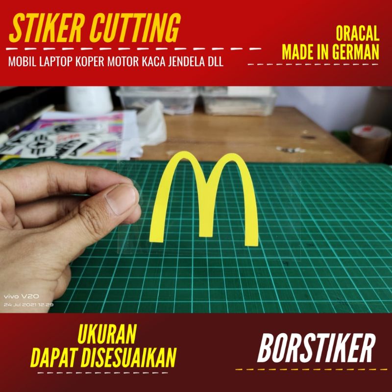 Jual STIKER MCD | STICKER CUTTING BAHAN ORACAL CUSTOM LOGO | Shopee ...