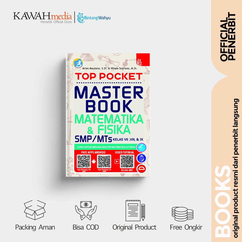 Jual Buku Penunjang Pelajaran - Top Pocket Master Book Matematika & Fisika SMP/MTS Kelas VII ...
